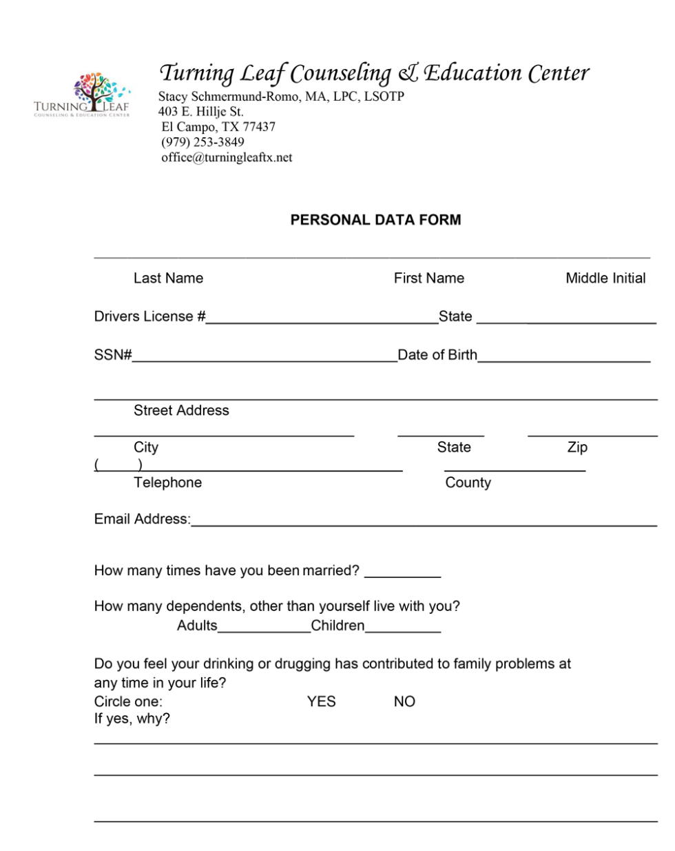 Forms - Turning Leaf